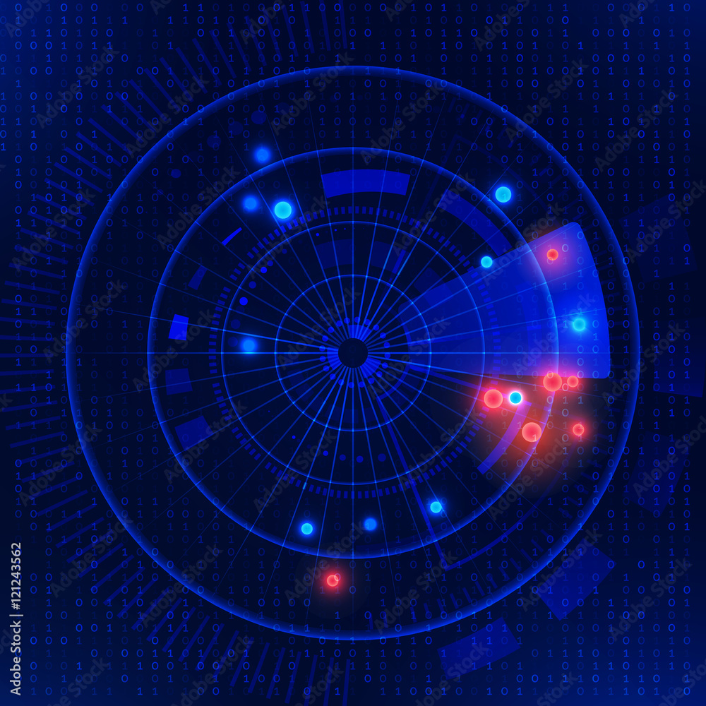Futuristic radar screen Stock Vector | Adobe Stock