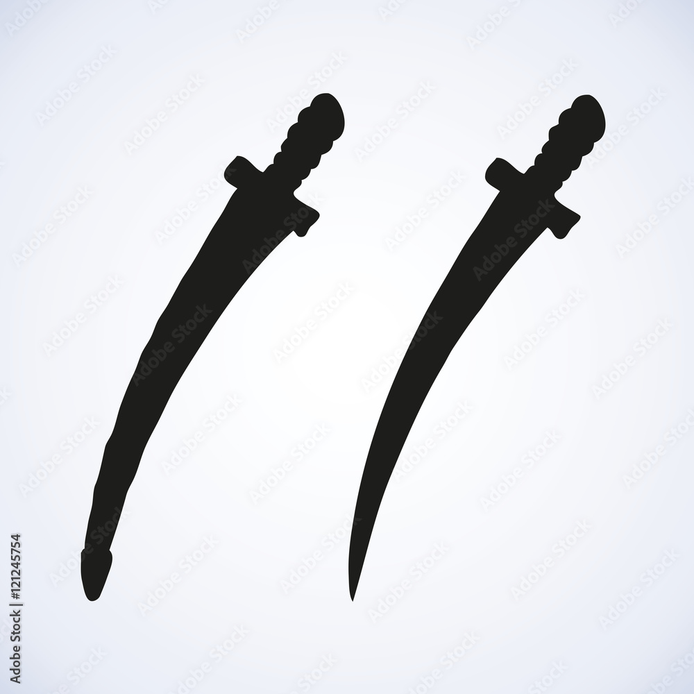 Sabre. Vector drawing Stock Vector | Adobe Stock