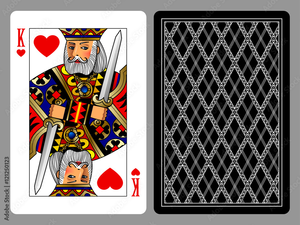 King Of Hearts Card Vector