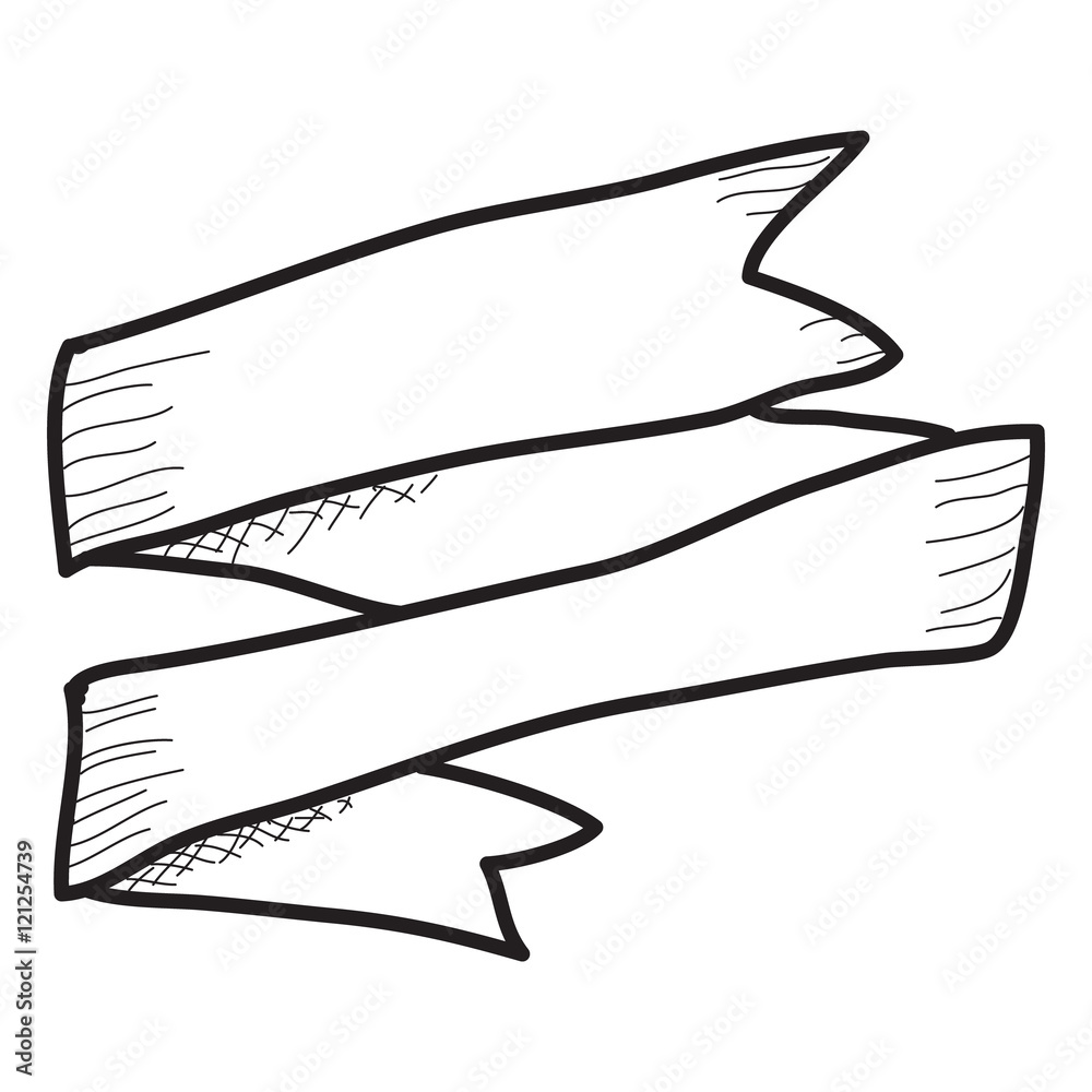 Doodle Sketch Of A Banner On White Background Stock Vector Adobe Stock doodle-sketch-of-a-banner-on-white-background-stock-vector-adobe-stock