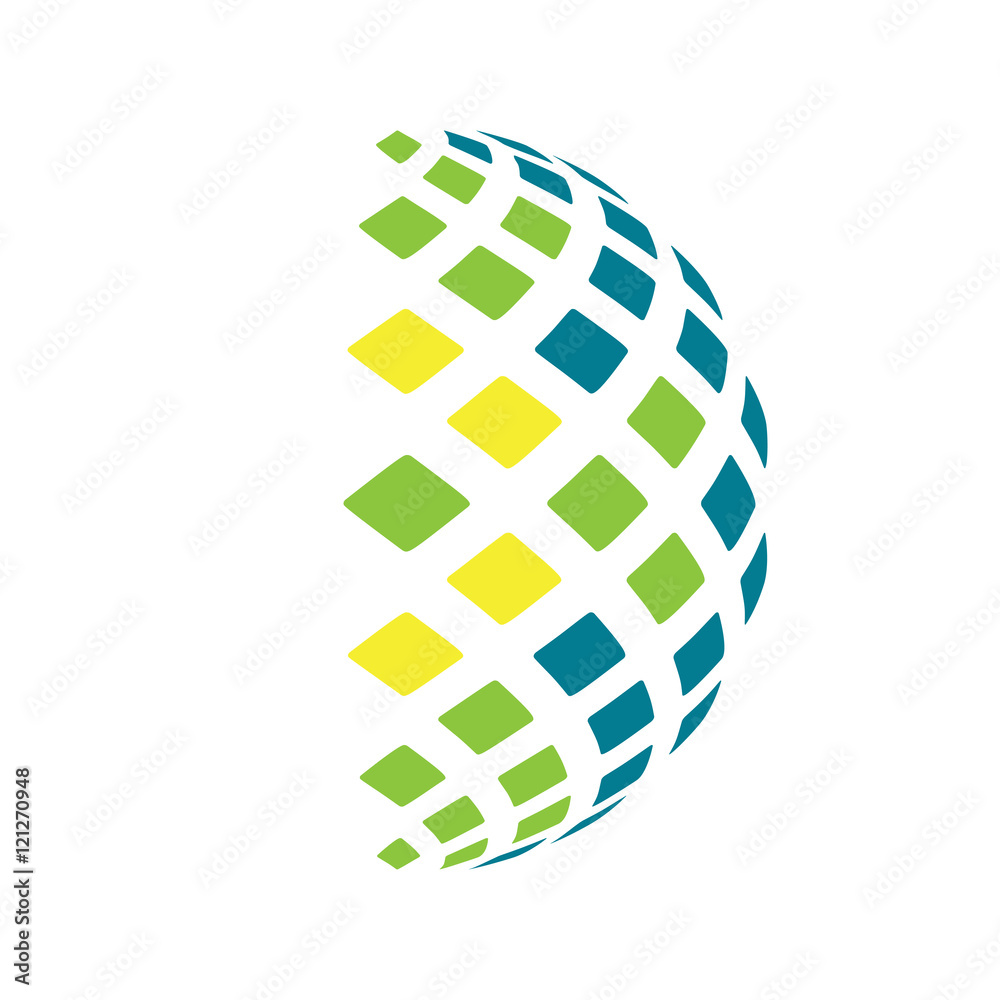 half globe tech Stock Vector | Adobe Stock