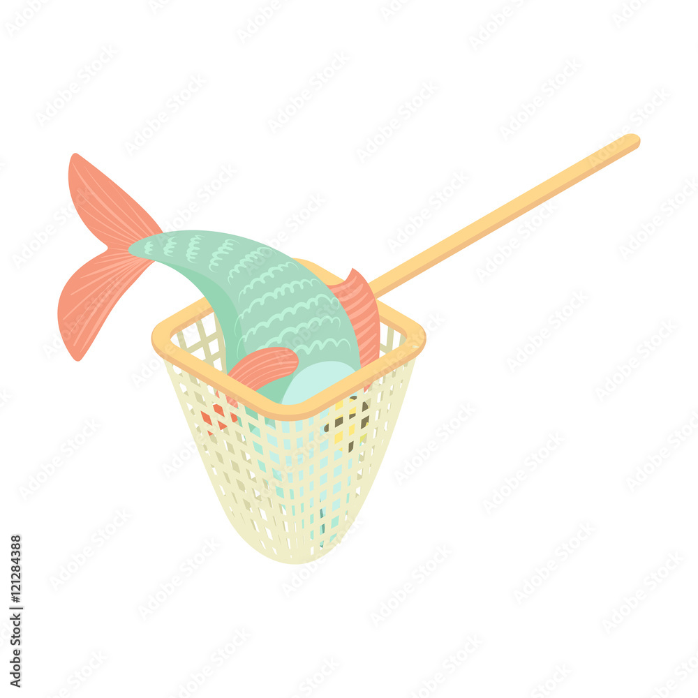Fishing net icon in cartoon style isolated on white background vector ...