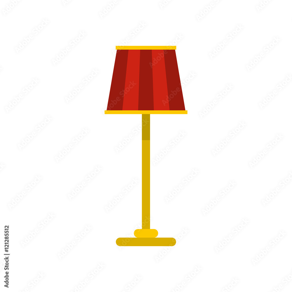 Floor lamp icon in flat style isolated on white background ...