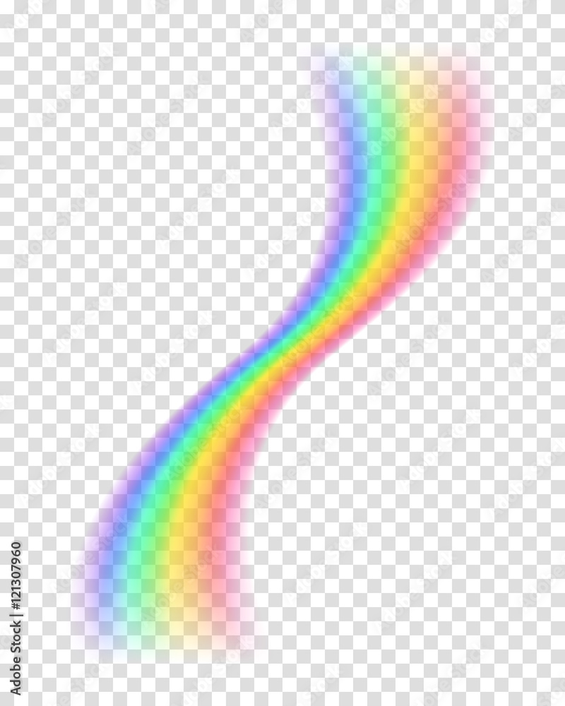 Transparent rainbow. Vector illustration. Realistic raibow on transparent background. Stock ...