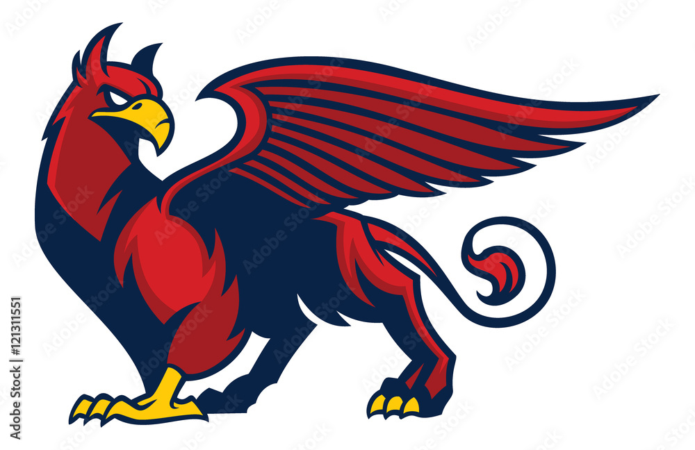 griffin creature mascot Stock Vector | Adobe Stock