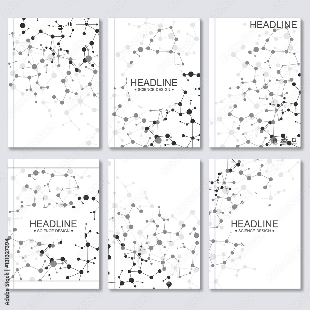 Science vector background. Modern vector templates for brochure, flyer ...