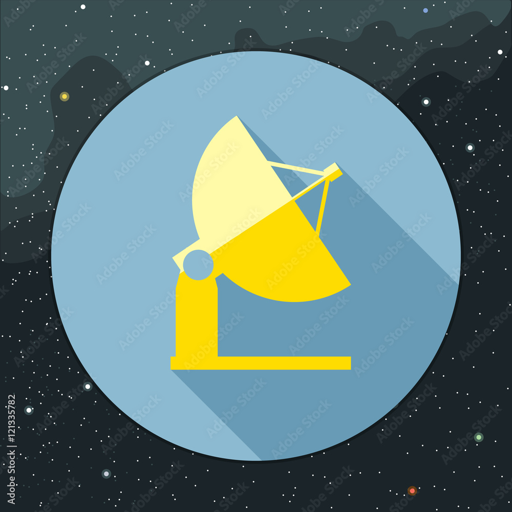 Digital vector with yellow space antenna icon Stock Vector | Adobe Stock