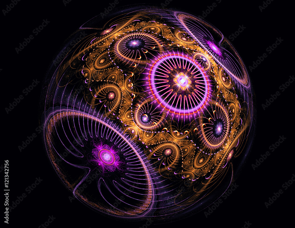 Abstract fractal ball Stock Illustration | Adobe Stock