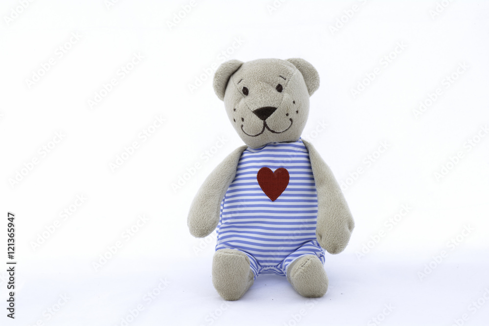 stuffed animal tiger toy on a white background . Stock Photo | Adobe Stock