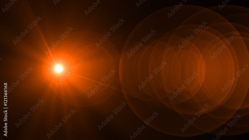 Beautiful light flares. Glowing streaks on dark background. Police ...