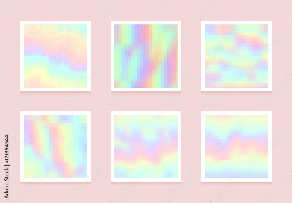 Hologram colorful pixel to create trendy modern design Stock Vector ...