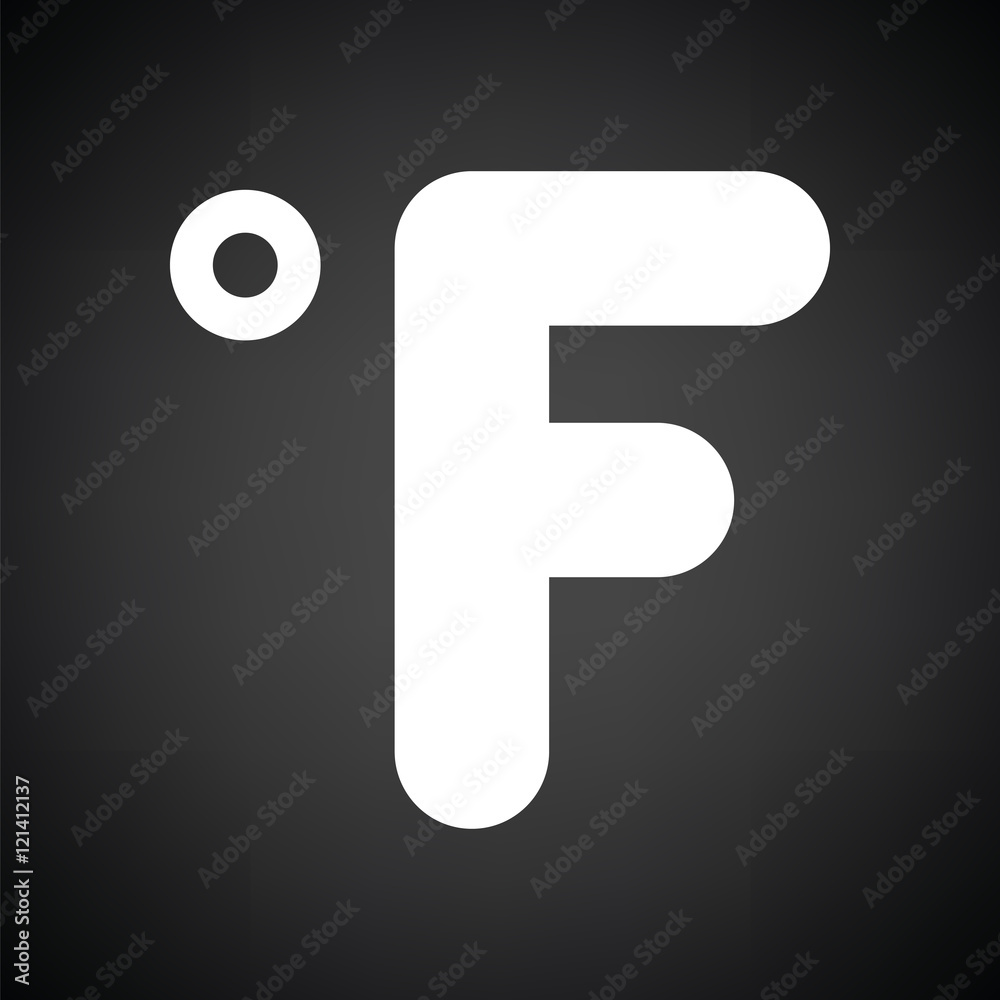 Fahrenheit degree icon Stock Vector | Adobe Stock