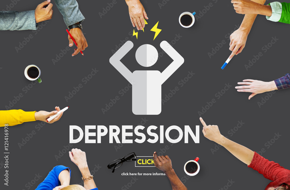Depression Headache Stress Disorder Illness Concept Stock Photo | Adobe ...