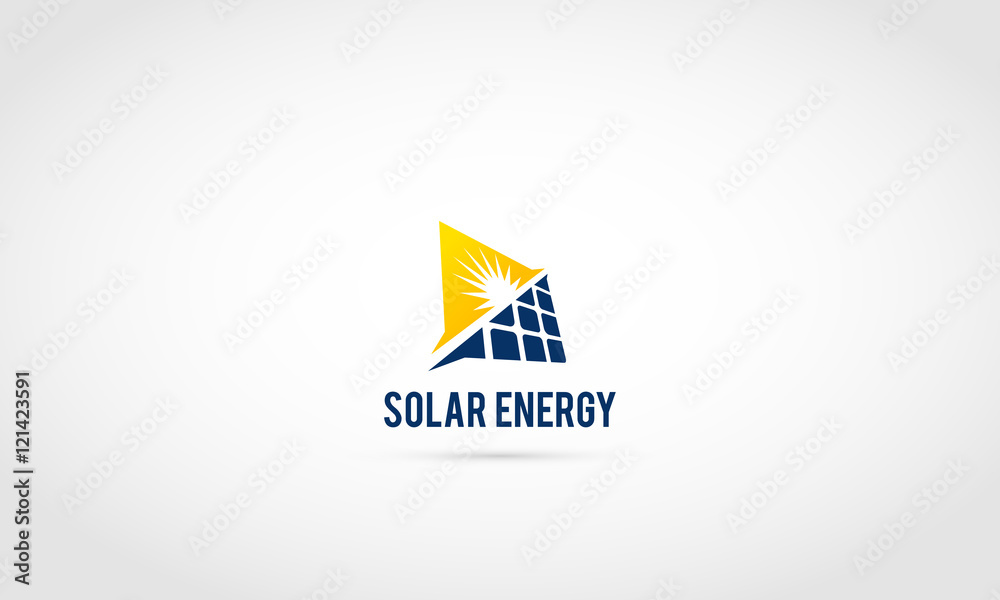 Solar Energy Logo Stock Vector | Adobe Stock
