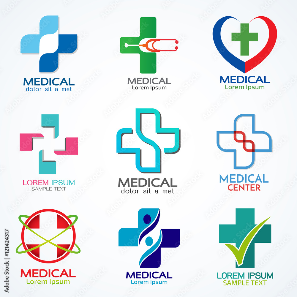 Vector set of medical logo template เวกเตอร์สต็อก | Adobe Stock