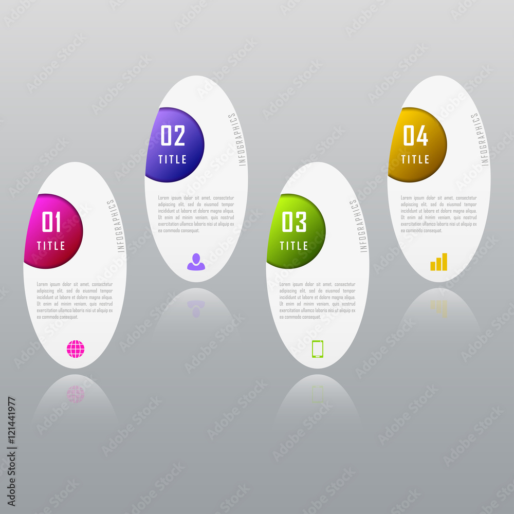 Infographic business concept with 4 options, parts, steps. Infographic ...
