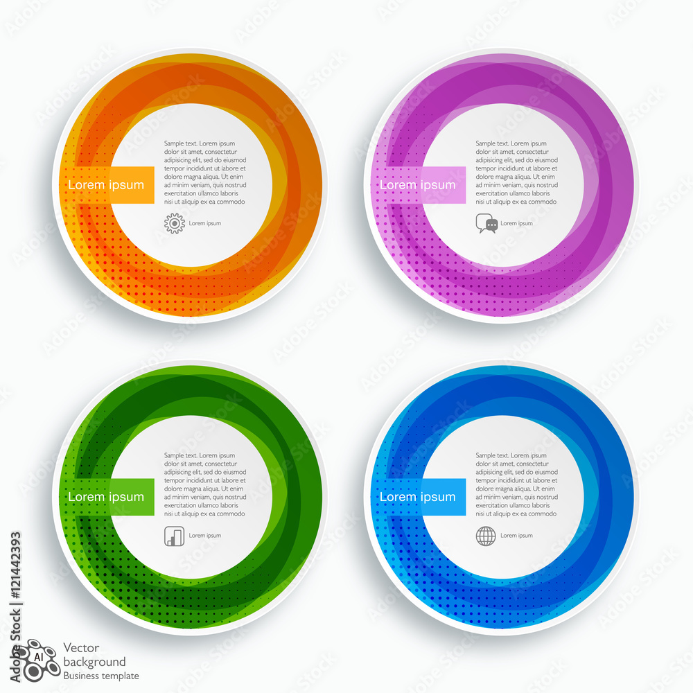 Colorful Circle Text Frame #Vector Graphic Stock ベクター | Adobe Stock