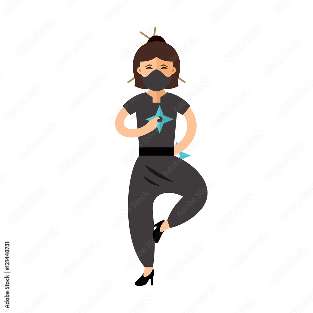Ninja Girl Vector