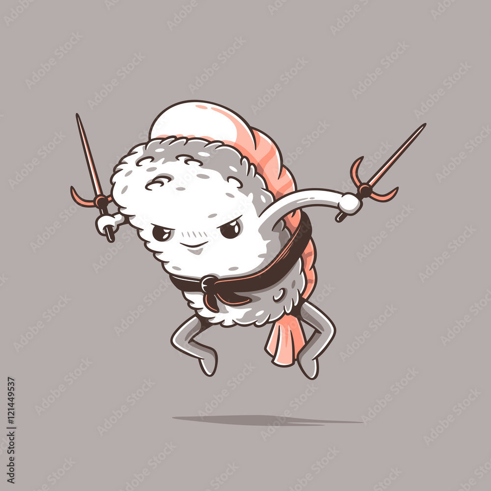 Samurai sushi series: Shrimp Stock Illustration | Adobe Stock