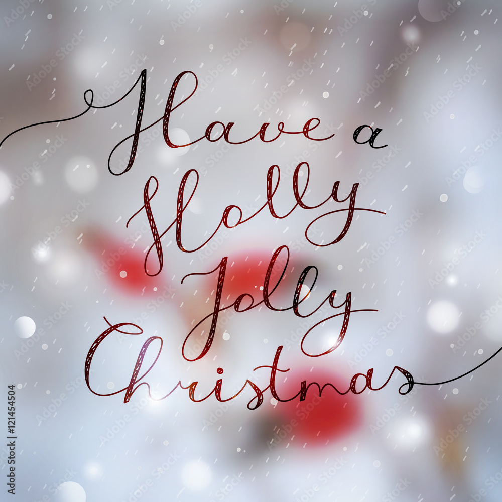 holly jolly christmas Stock Vector | Adobe Stock