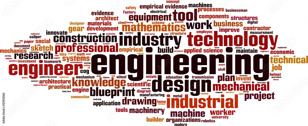 Engineering word cloud concept. Vector illustration Stock Vector ...