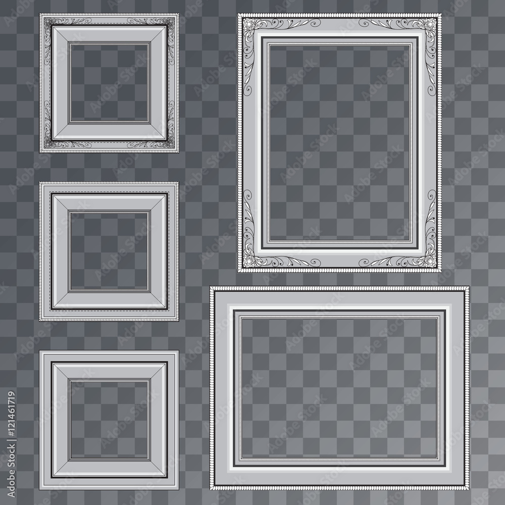 Illustration of Vector Poster Frame Isolated on PS Style Transparent ...