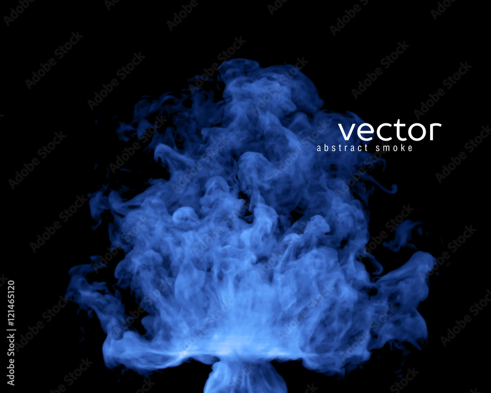 Vector illustration of blue smoke Stock Vector | Adobe Stock