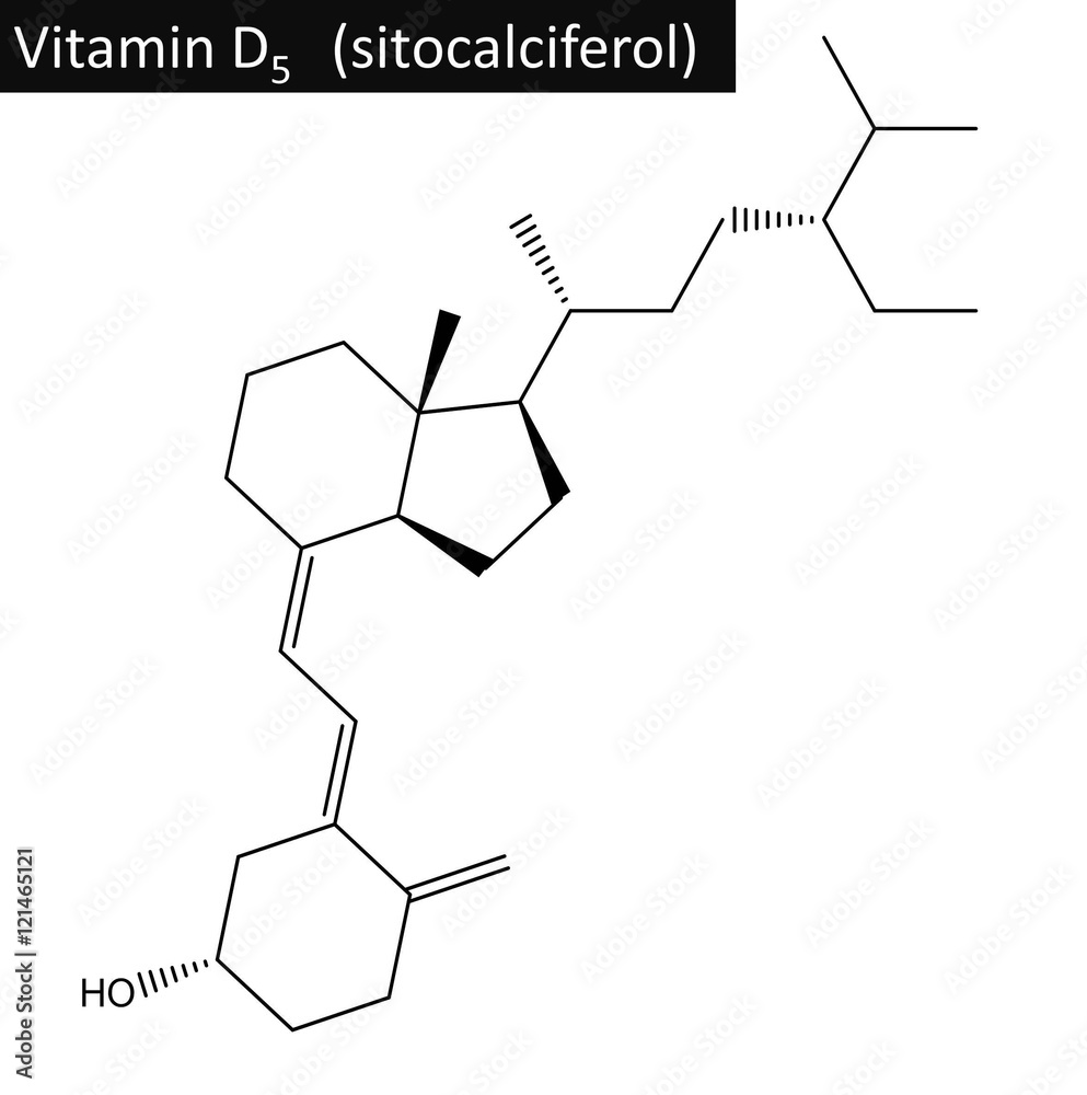Molecular structure of sitocalciferol (vitamin D5) Stock-Illustration ...