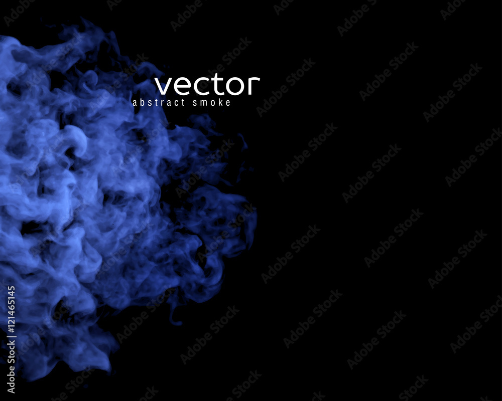 Vector illustration of blue smoke Stock Vector | Adobe Stock