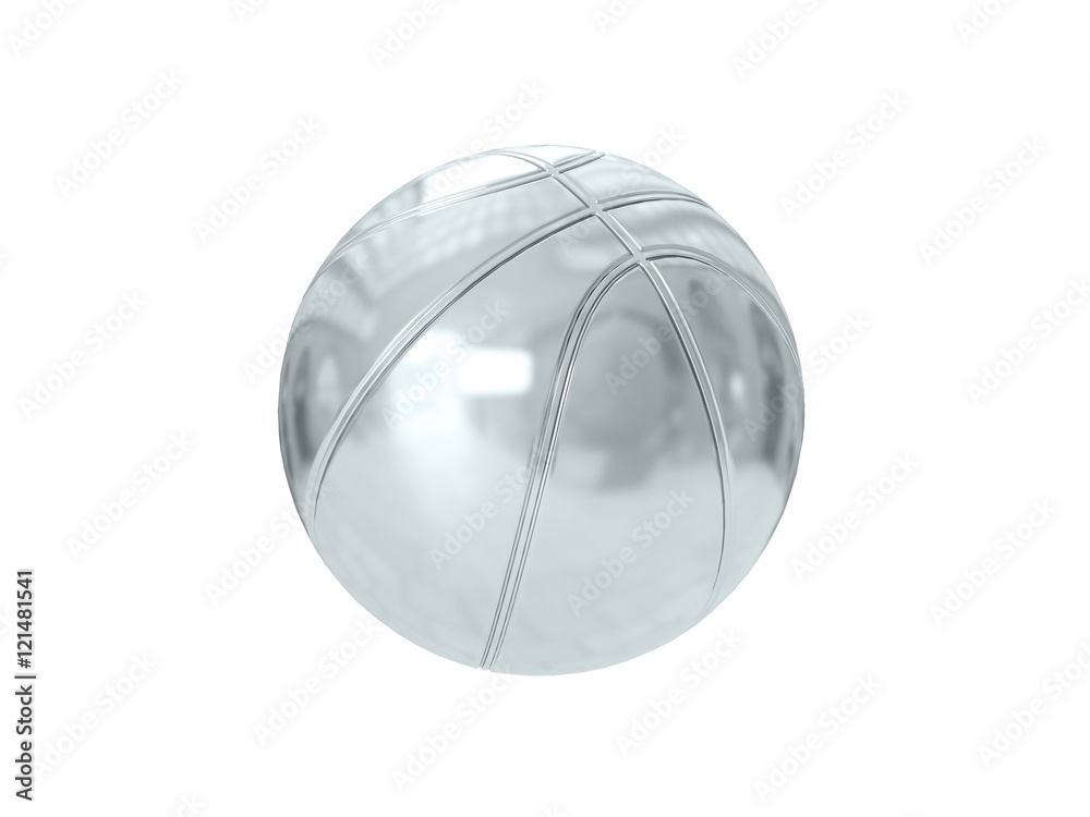 Silver ball. 3D rendering Stock Illustration | Adobe Stock