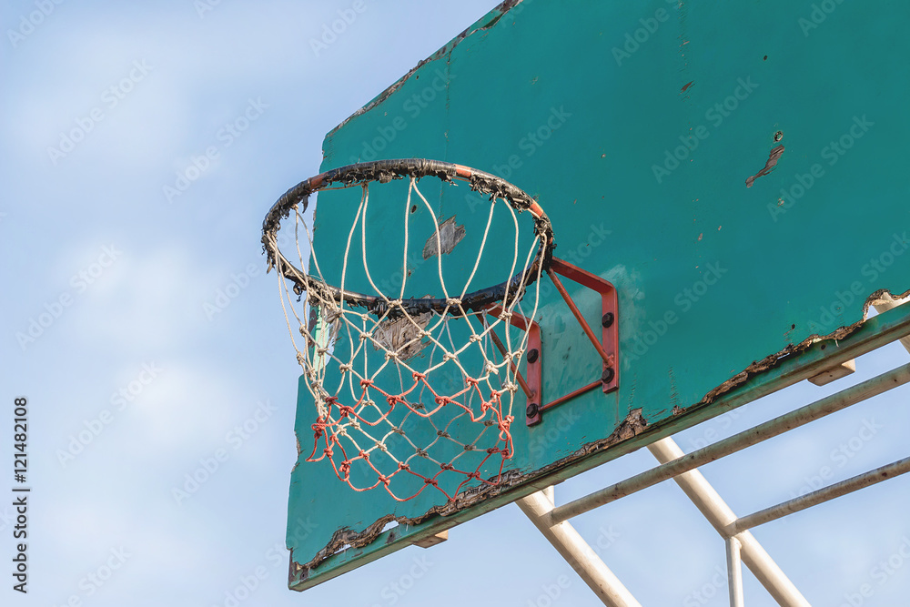 Old and broken basketball hoop Stock Photo | Adobe Stock