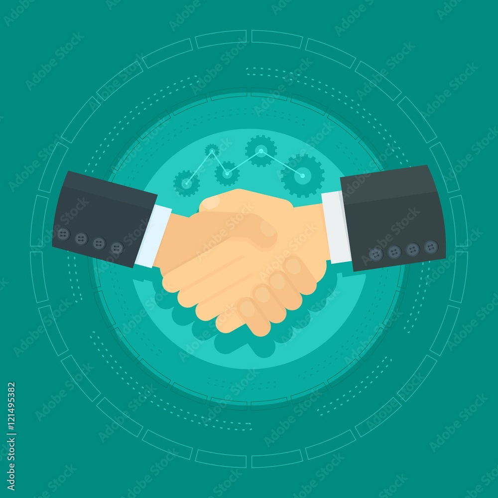 vector shaking hands Stock Vector | Adobe Stock