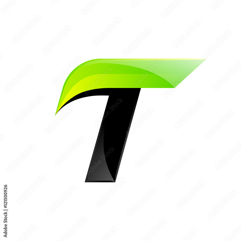 The Letter T Designs In Green
