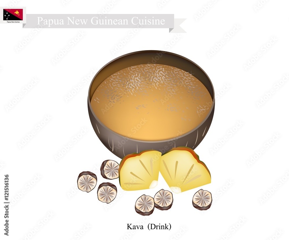Kava or Traditional Papua New Guinea Herbal Beverage Stock Vector ...
