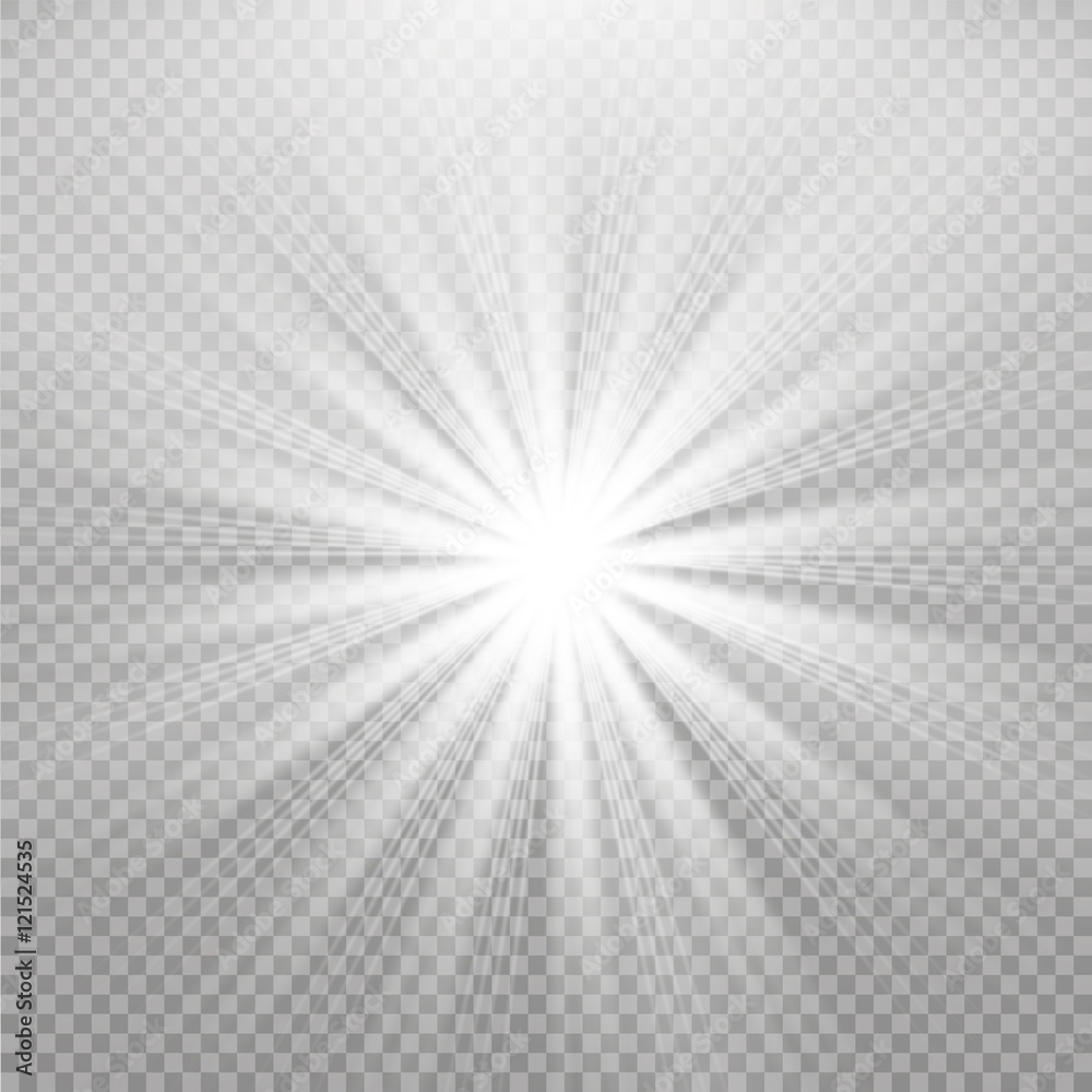 Glow light effect. Star burst with sparkles. Vector illustration Stock ...