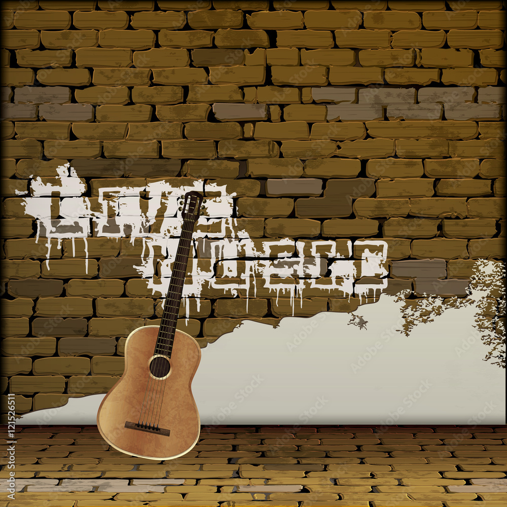 Brick Wall Music Graffiti