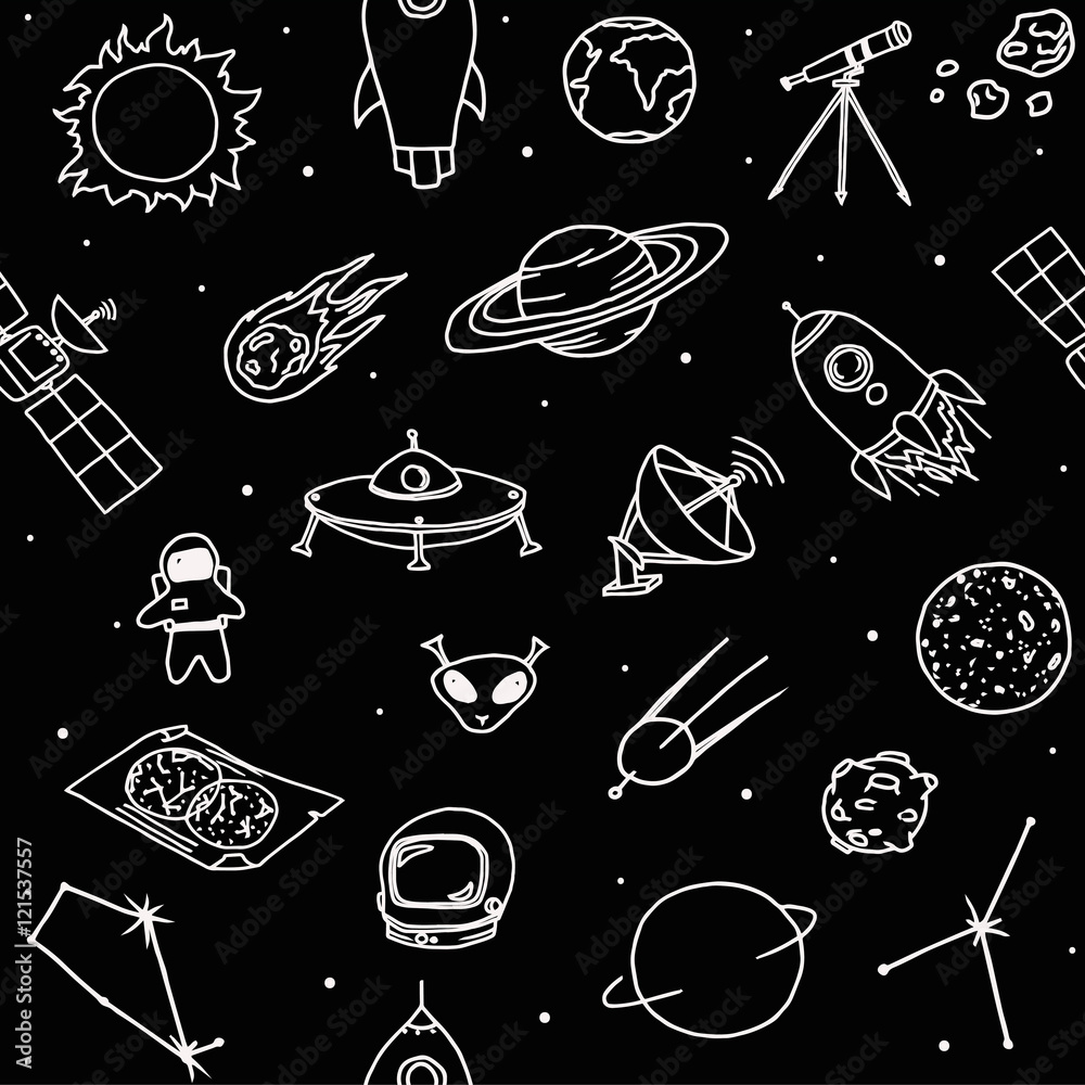 Black And White Astronomy Planets