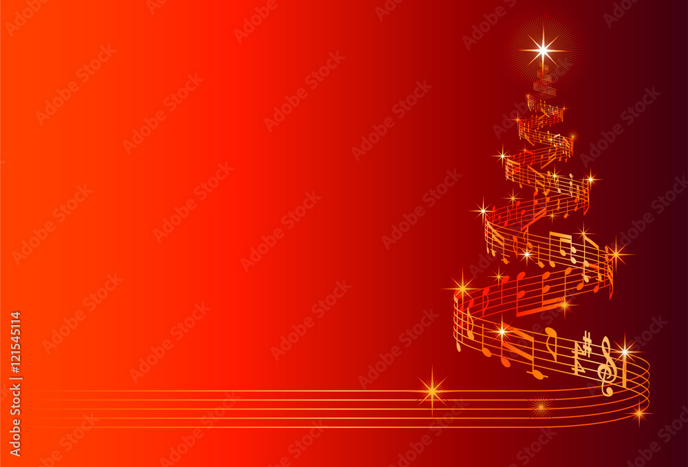 Poster Musical Christmas Tree Vector Illustration – Wall Art | UkPosters