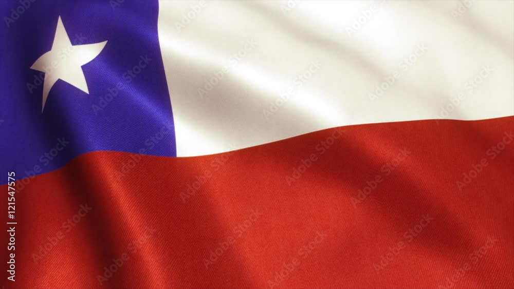 Chile Flag. Seamless Looping Animation. 4K High Definition Video Stock ...