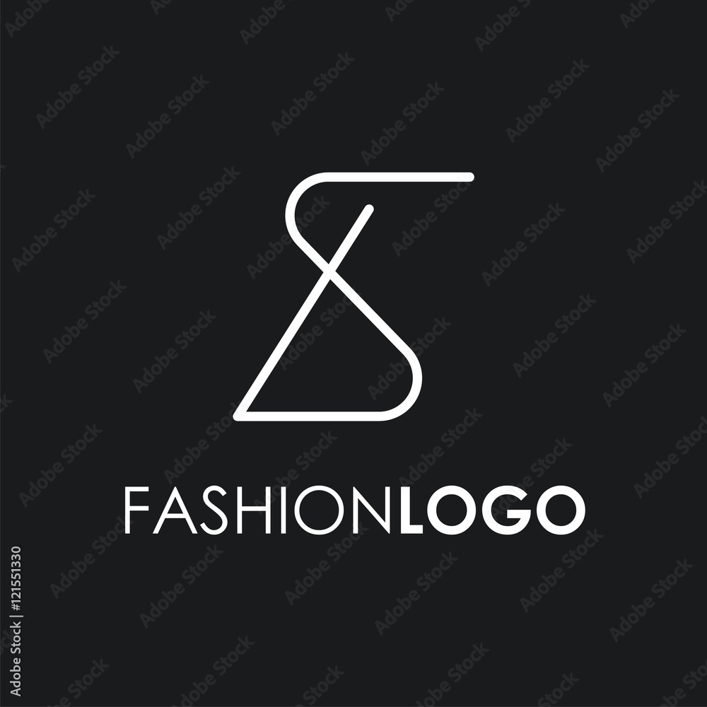 simple abstract fashion logo Stock Vector | Adobe Stock