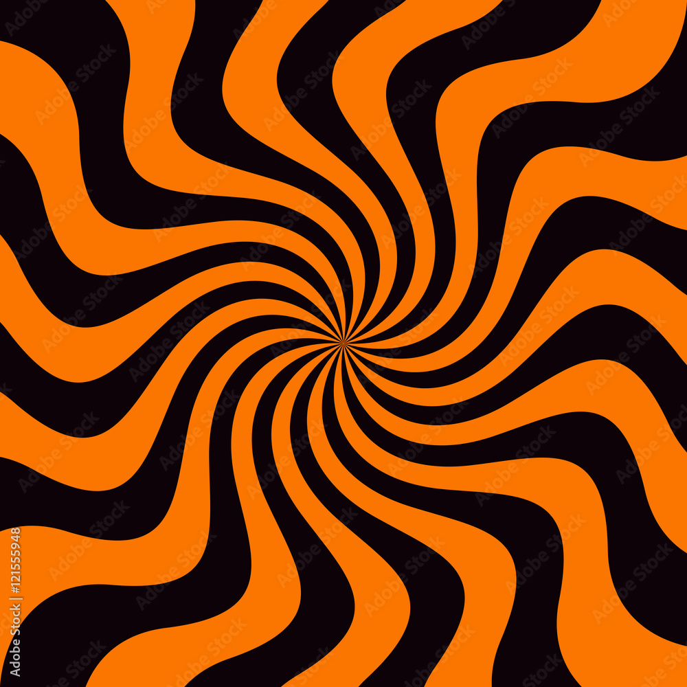 Grunge sunbeam background in Halloween traditional colors. Orange and ...