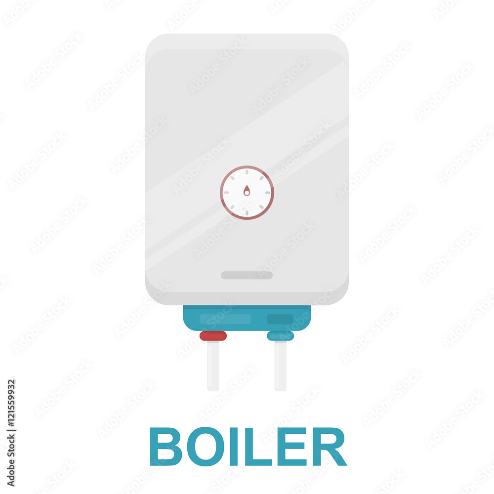 Boiler icon cartoon. One icon of a large plumbing cartoon. Stock Vector ...
