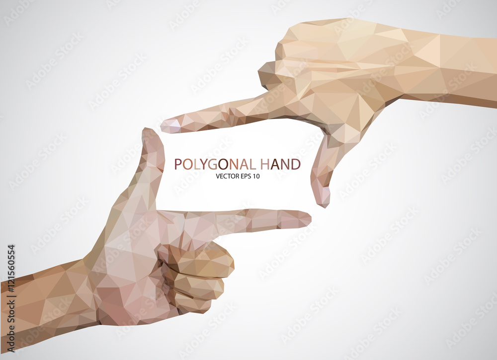 hand symbol that means frame on white background vector Stock Vector ...