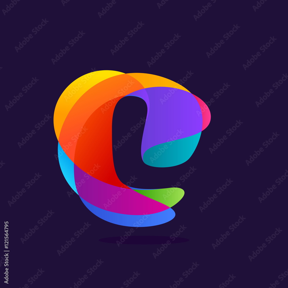 Letter L logo at colorful multicolor splash background. Stock Vector ...