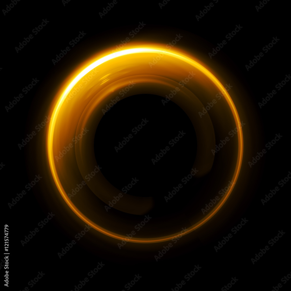 Abstract ring background with luminous swirling backdrop. Glowing ...