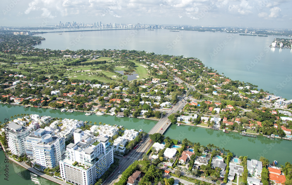Miami Beach from above, Florida, USA Stock Photo | Adobe Stock