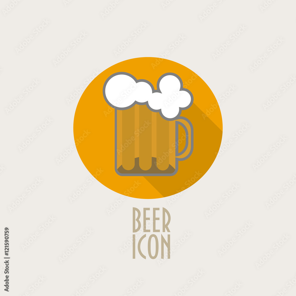 Beer Vector Icon. Could be used as pub sign, restaurant beer icon or ...