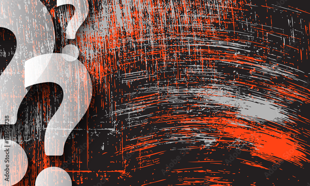 Scratched background and transparent question mark Stock Vector | Adobe ...