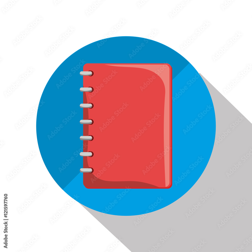 cartoon notebook orange with spiral design vector illustration eps 10 ...