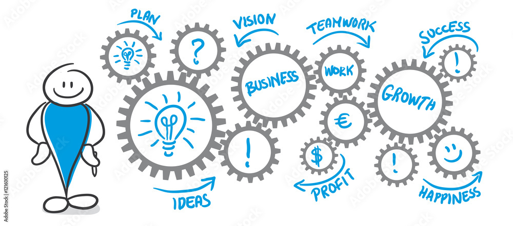 Stick Figure Series Blue Stock Vector | Adobe Stock